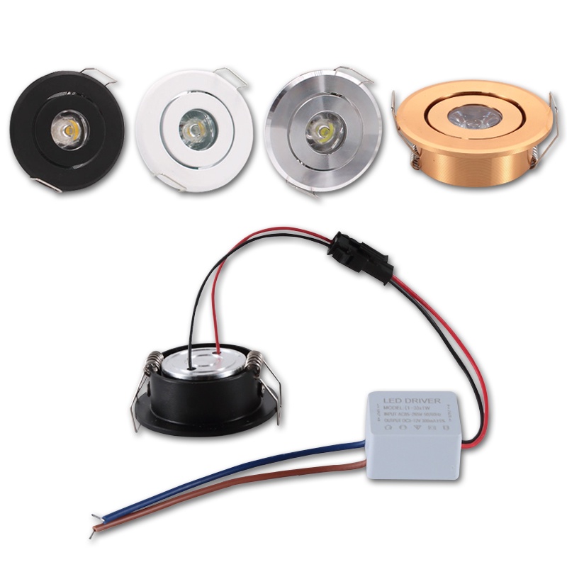 LED Mini ceiling LED spot light lamp 1W 3W LED downlight white,black ...