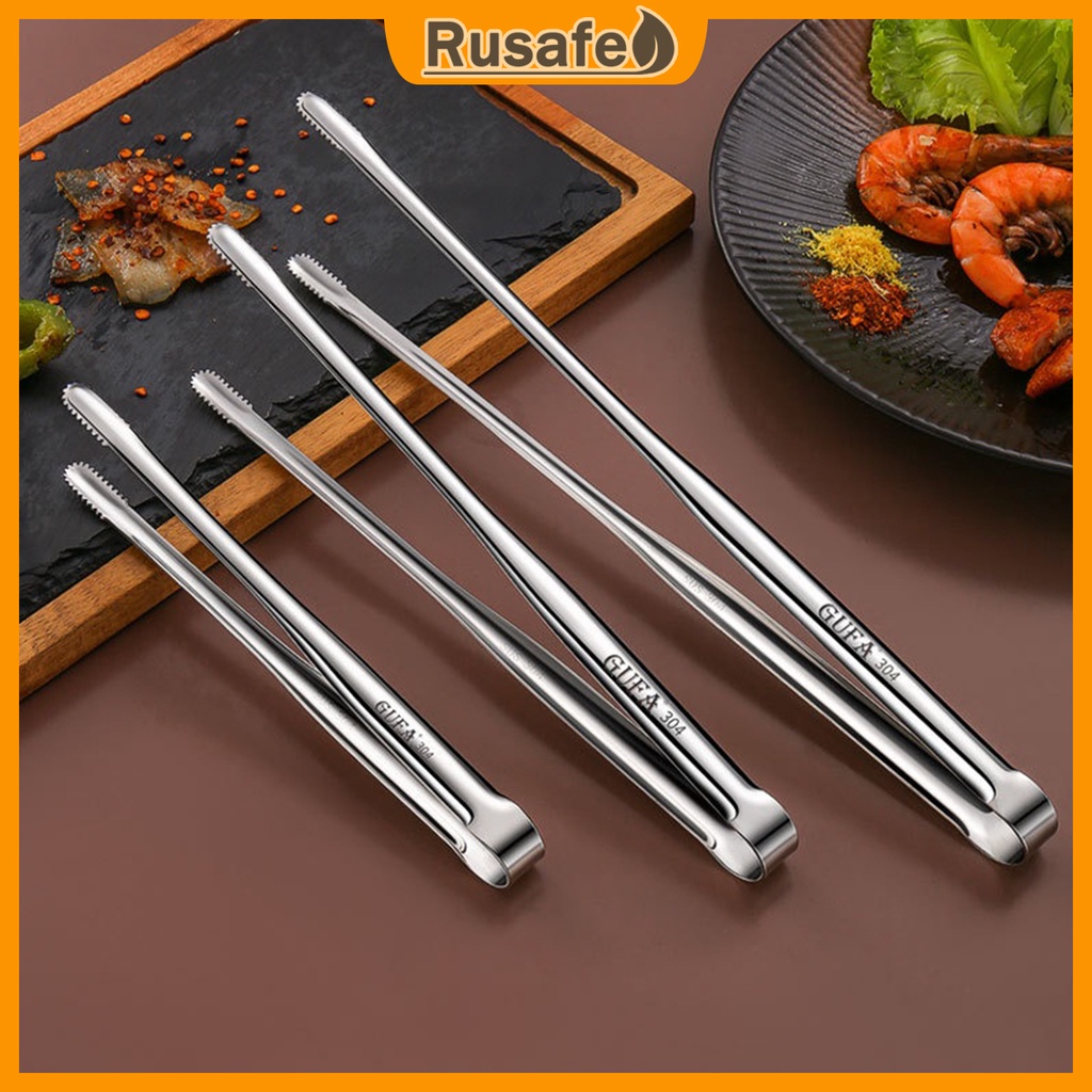 Stainless Steel Barbecue Clip Portable Picnic Tweezer Salad Steak Clamp ...