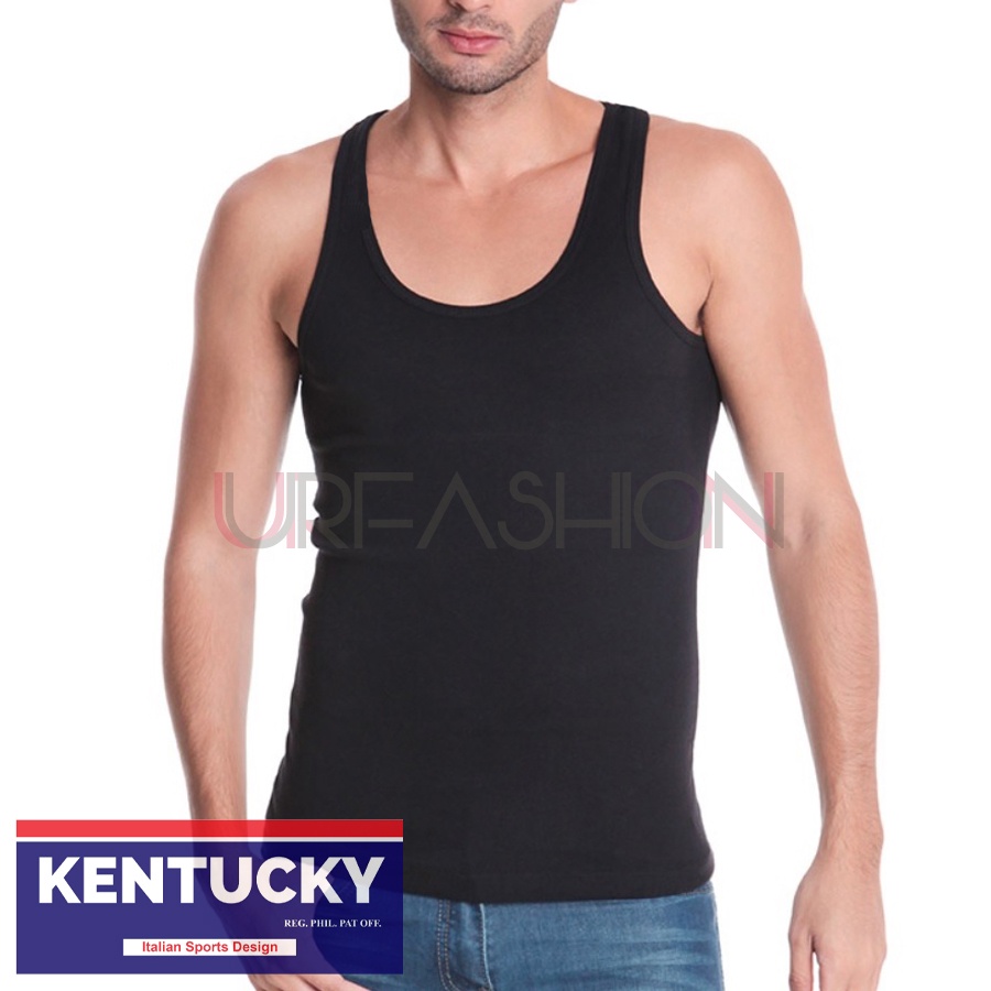 Kentucky Plain Black Sando Tank for Men (3pcs per Pack) | Shopee ...