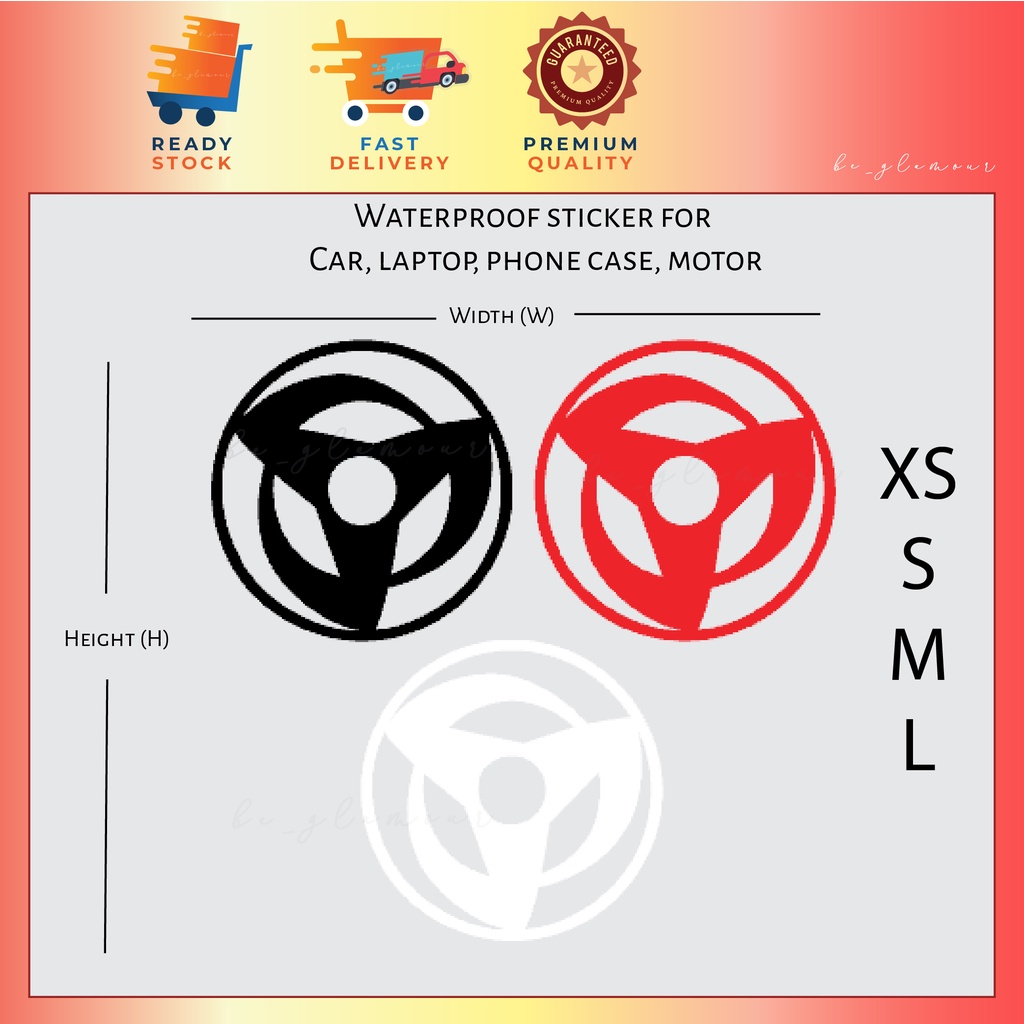 Tobi Kakashi Mangekyo Sharingan Sticker uchiha susano stiker waterproof ...