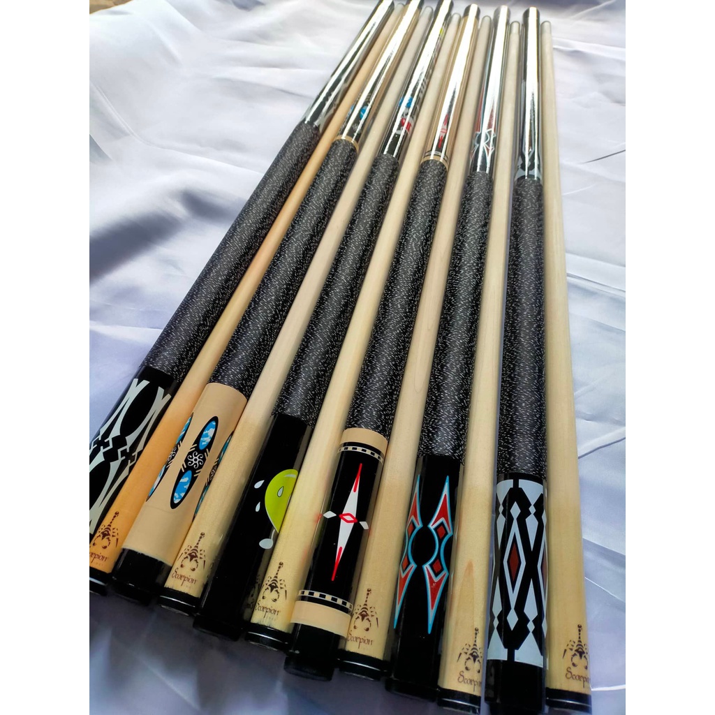 SCORPION CUE STICK WITH FREE LEATHER SOFTCASE MAPLE AND ASHWOOD / TAKO ...