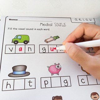 CVC Words Phonics Workbook and Posters Card Language Arts Skills Charts ...