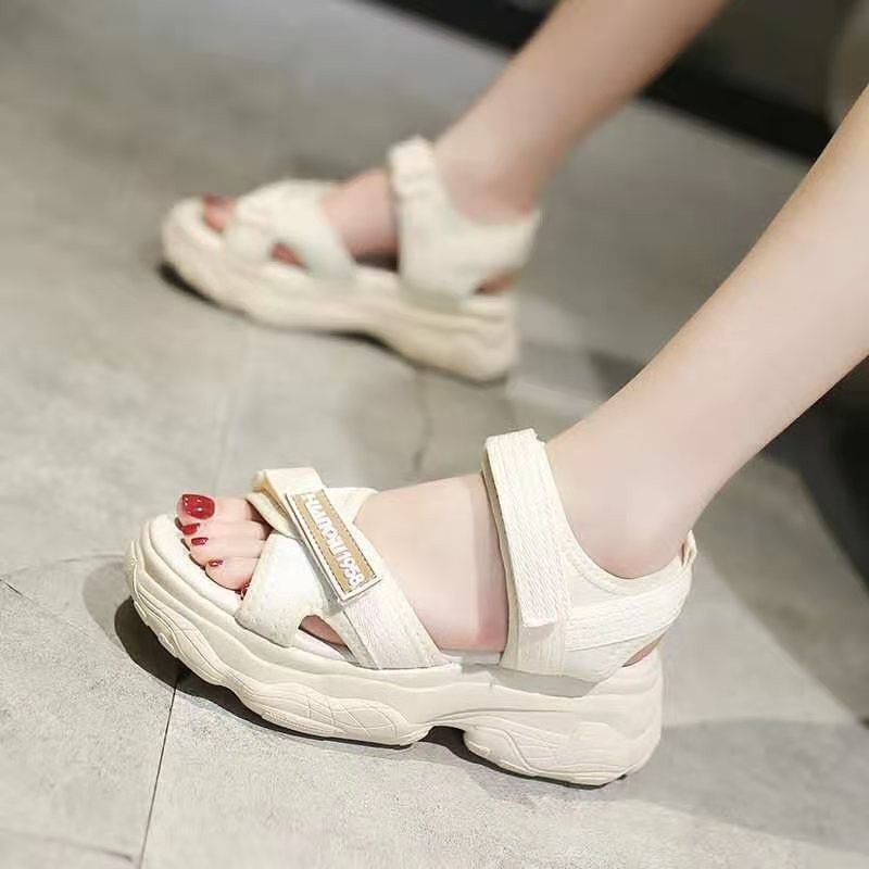 2020 new dada heavy soled sandals women's 6.6slope heel height sports ...