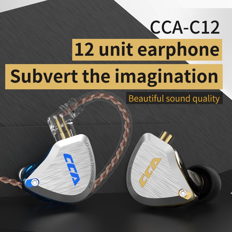 CCA C12 5BA+1DD Hybrid Hanging In Ear Headset 12 Drivers Unit HIFI DJ ...
