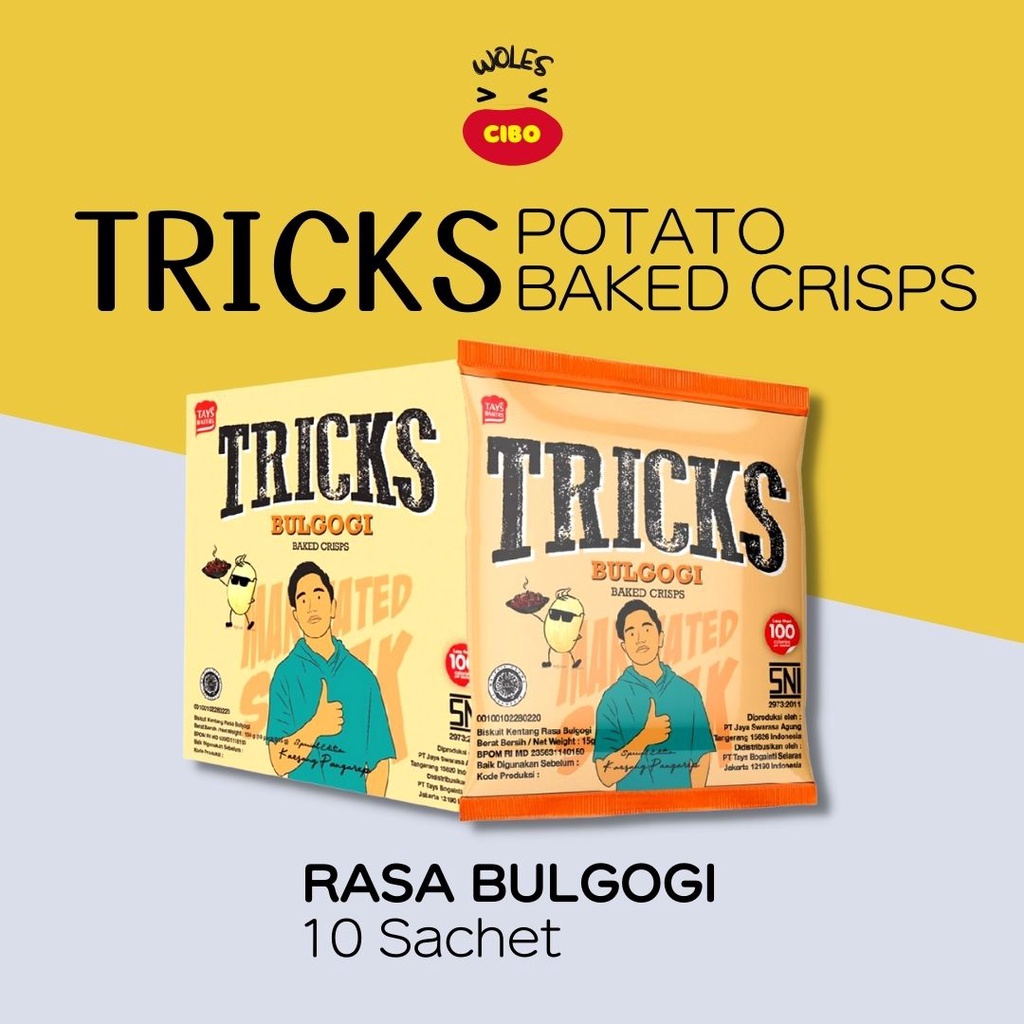 Snack TRICKS Baked Crisps Potato Bulgogi Flavor 1 Box Contents 10 ...