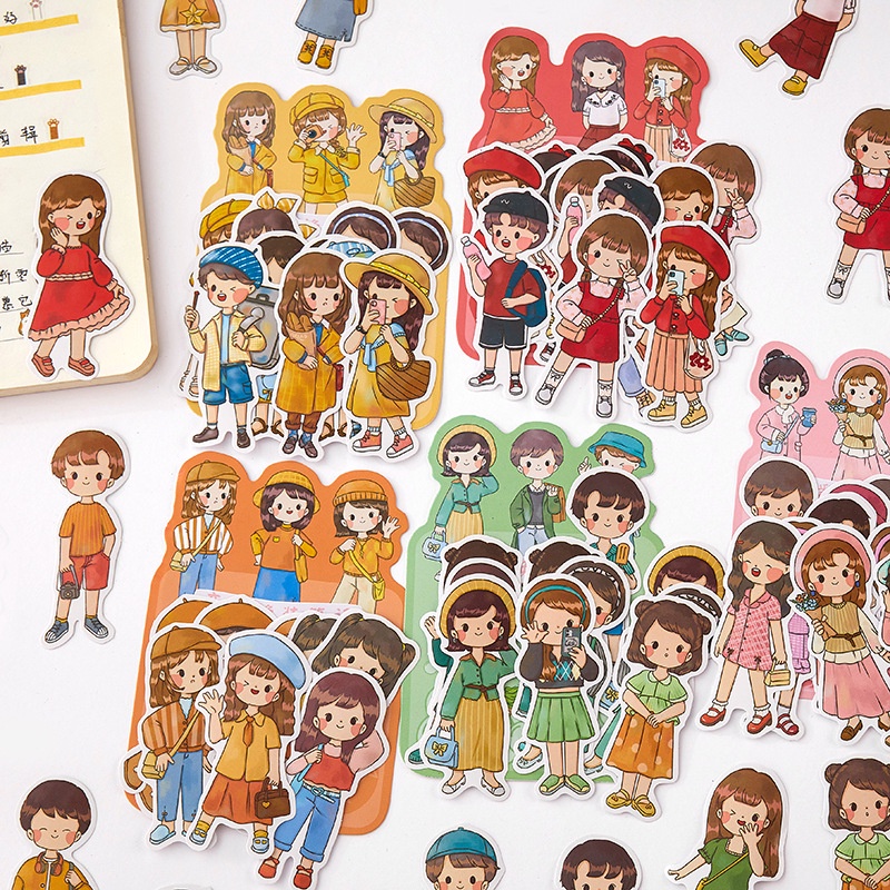 20 Pcs Kawaii Cartoon Girls Letter Stickers Princess Stickers Lovely ...