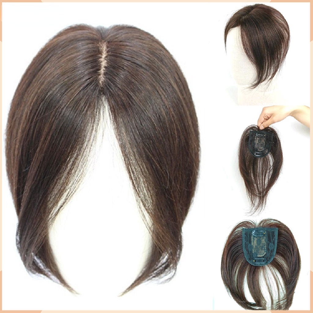Wig Piece Top of Head Hair Replacement Block Ladies Cover White Hair ...