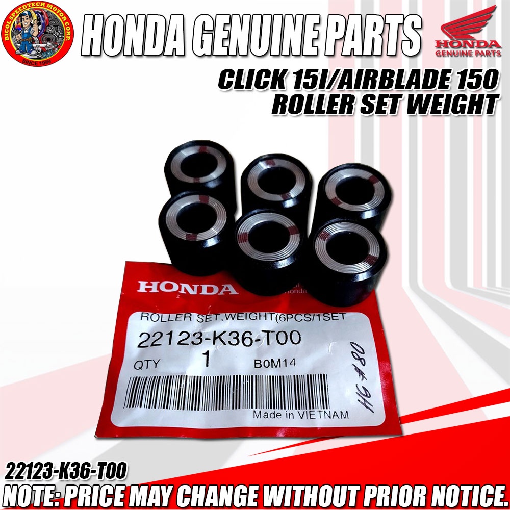 CLICK 150 i/AIRBLADE150 ROLLER WEIGHT SET 1SET/6PCS (HPI) (GENUINE ...