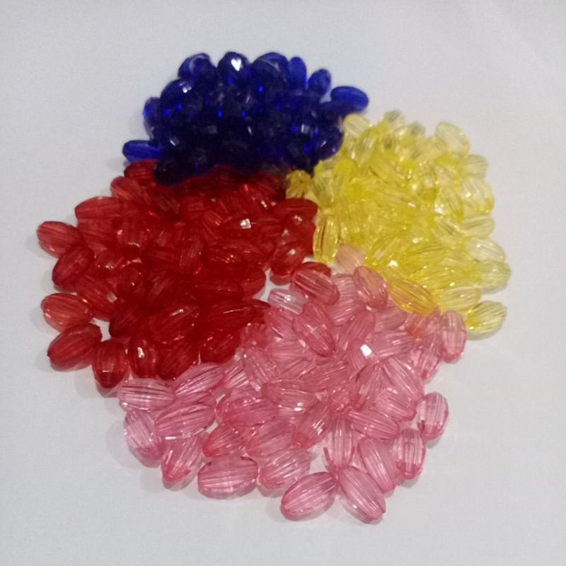 50pcs 10 MM Rice Faceted Acrylic Beads | Shopee Philippines