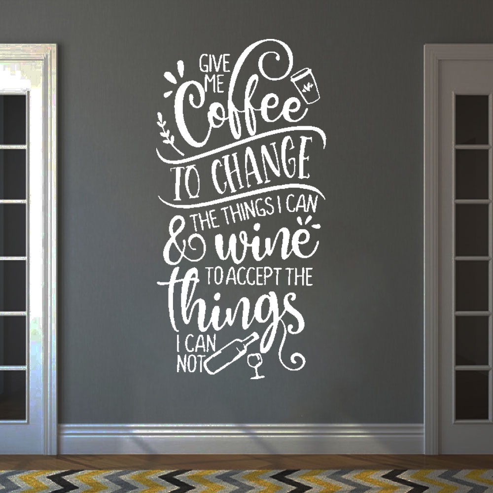 Kitchen Coffee Wine Restaurant Wall Decal Cafe House Shop Vinyl Letter ...