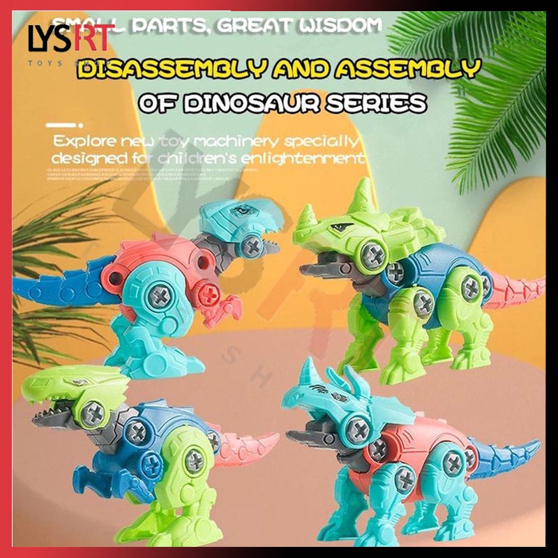 LYSRT 3 in 1DIY Disassembly Dinosaur Toys set kids Educational Assembly ...