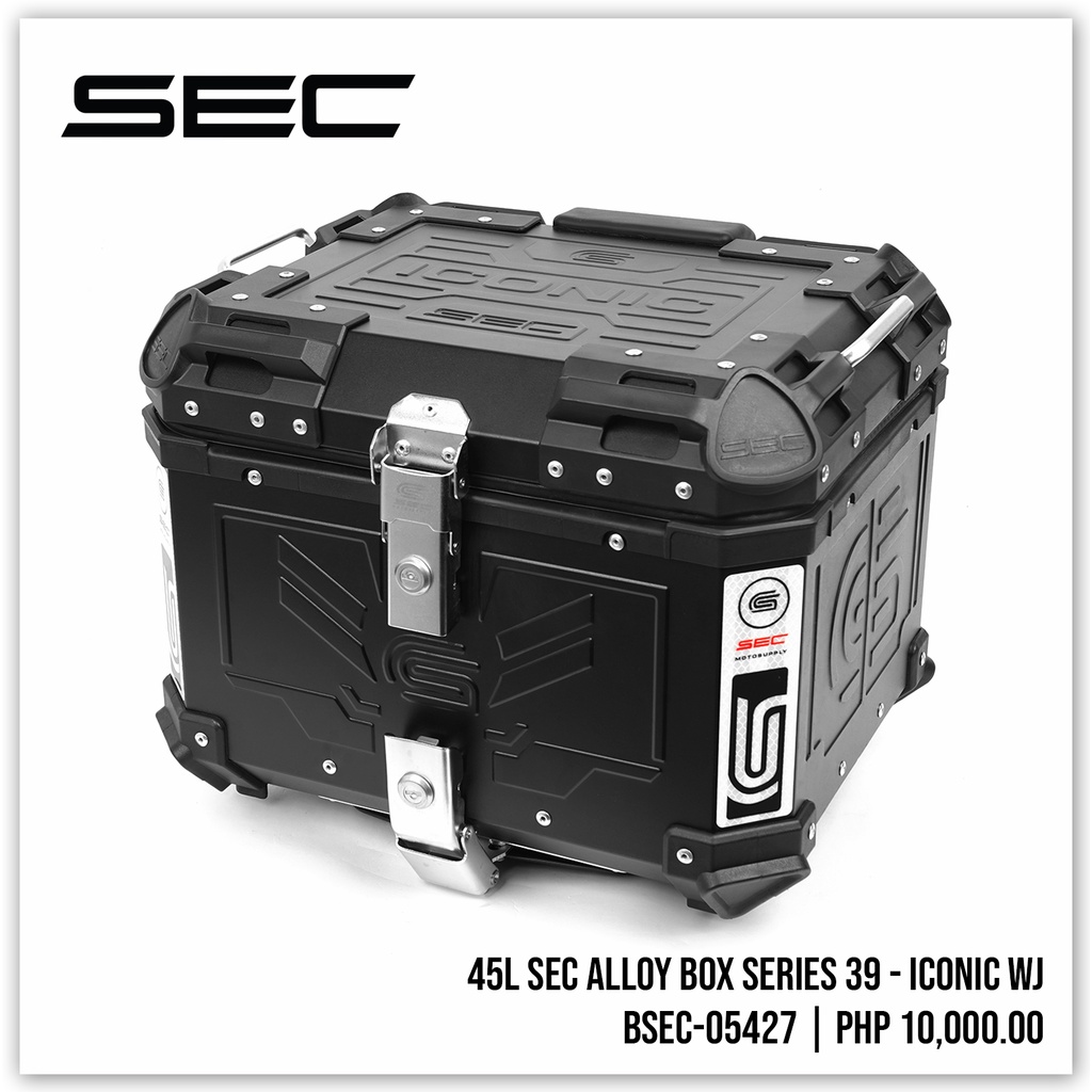 SEC Iconic 45 liters matte black alloy motorcycle topbox moto project ...