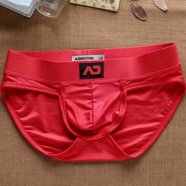 Addicted Men Silk Satin Silver High-Cut Briefs Man Underwear Boy ...