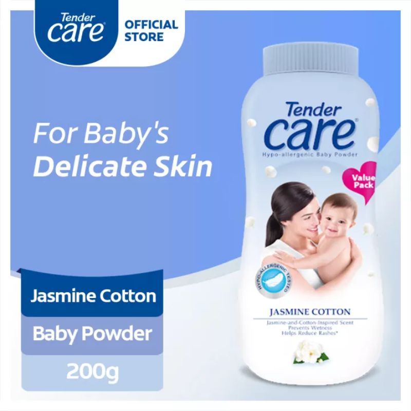 Tender Care Jasmine Cotton Baby Powder 200g | Shopee Philippines