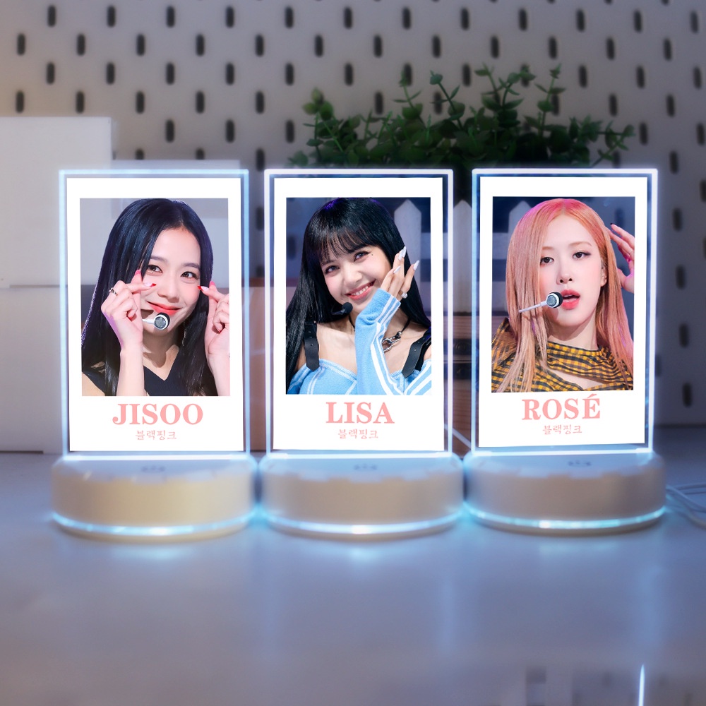 Kpop BLACKPINK LISA Colorful Night Light LED Acrylic Table Lamp ...