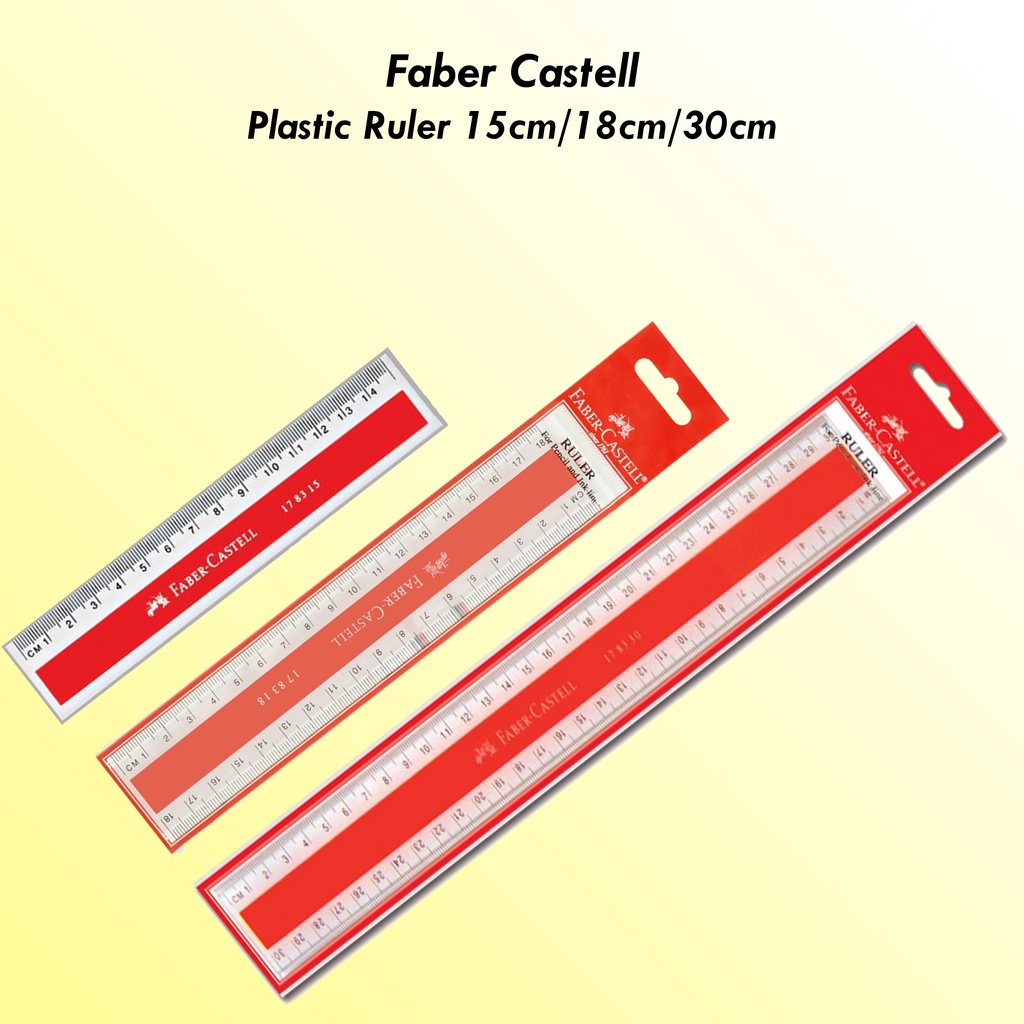 Faber Castell- Plastic Ruler 15cm/18cm/30cm | Shopee Philippines