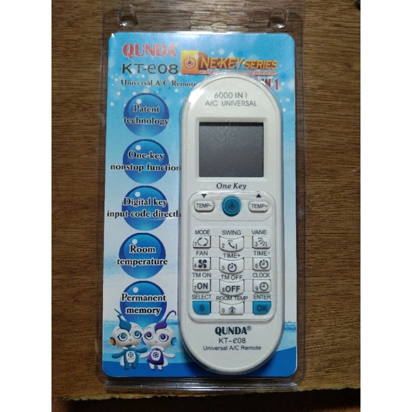 Qunda KT-e08 Universal remote for Aircon | Shopee Philippines