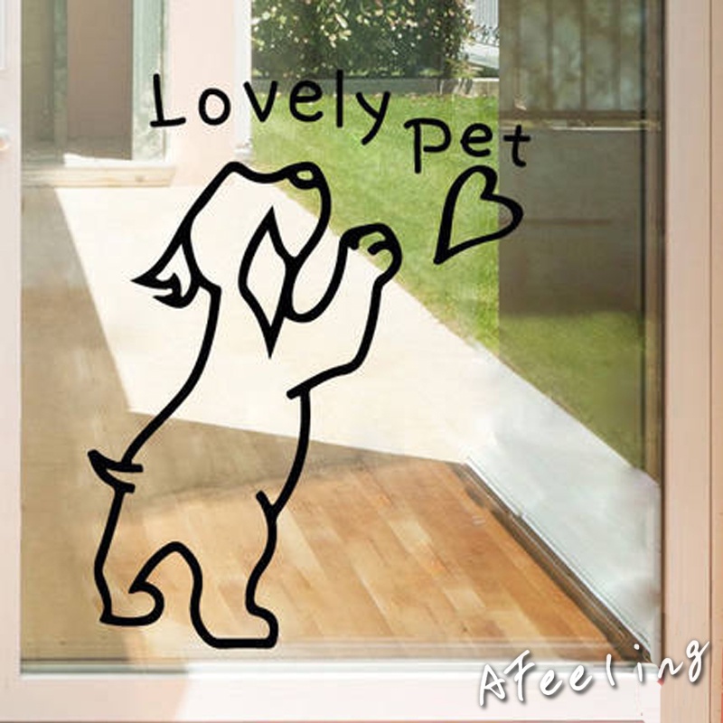 Welcome Pet Shop Vinyl Wall Sticker Dog Cat Hospital Decoration Window ...