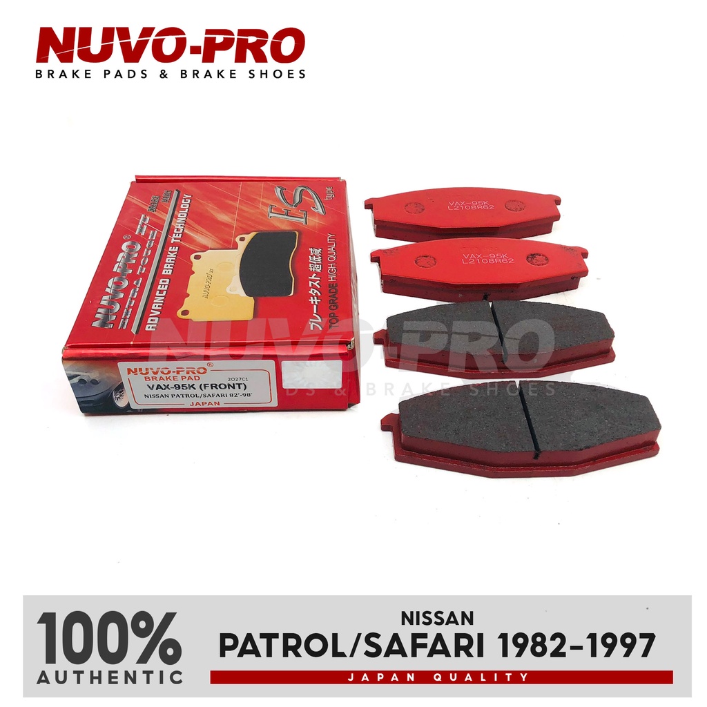 Nuvo-Pro Brake Pad Front Nissan Patrol / Safari 1982-1997 VAX-95K SET ...