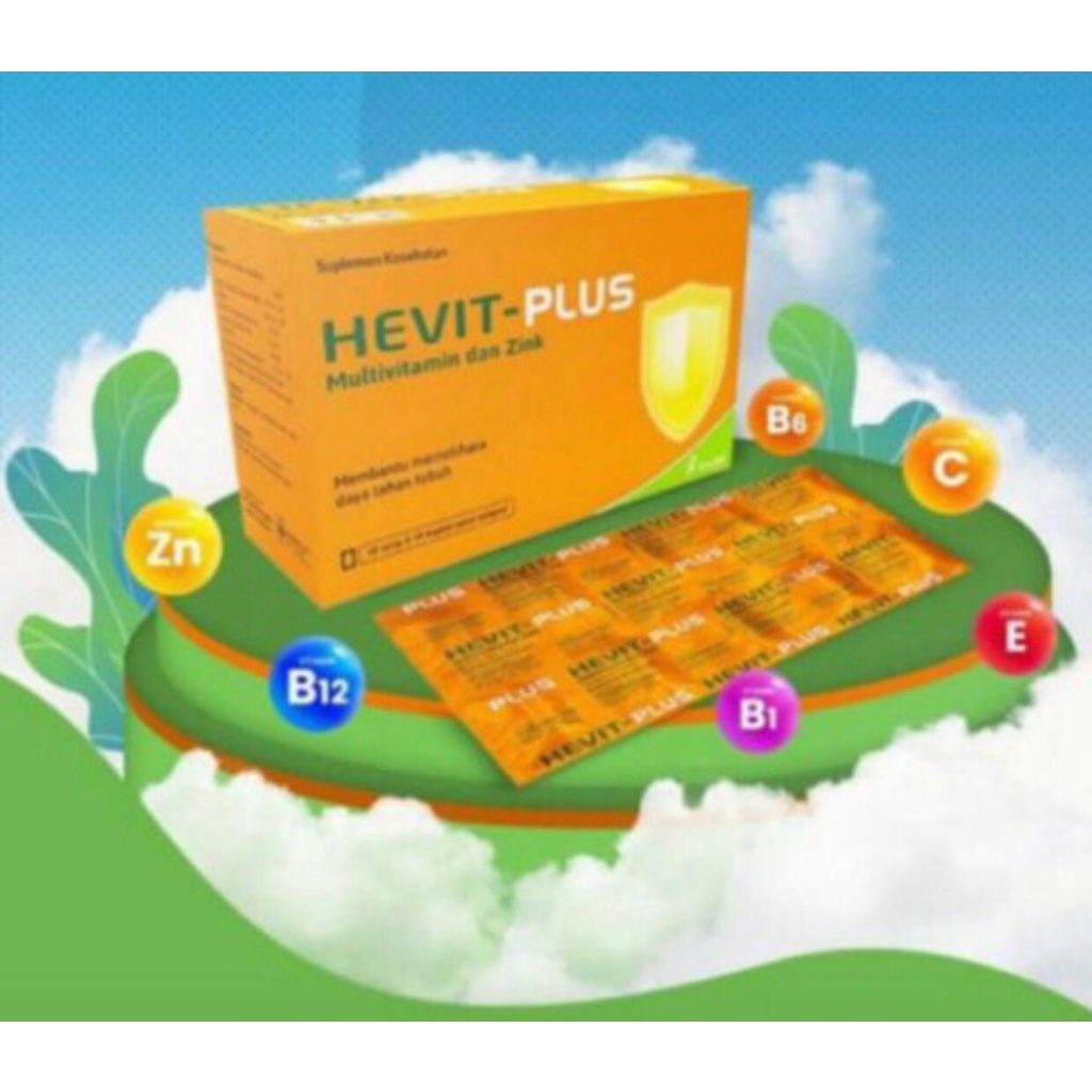 Hevit Plus - Multivitamin C 500mg, B1, B6, B12, E And Zinc (100-Caplet ...