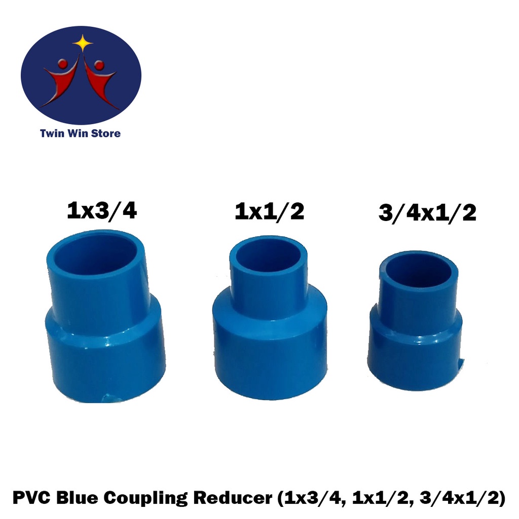 PVC Blue Coupling Reducer (1x3/4, 1x1/2, 3/4x1/2) | Shopee Philippines