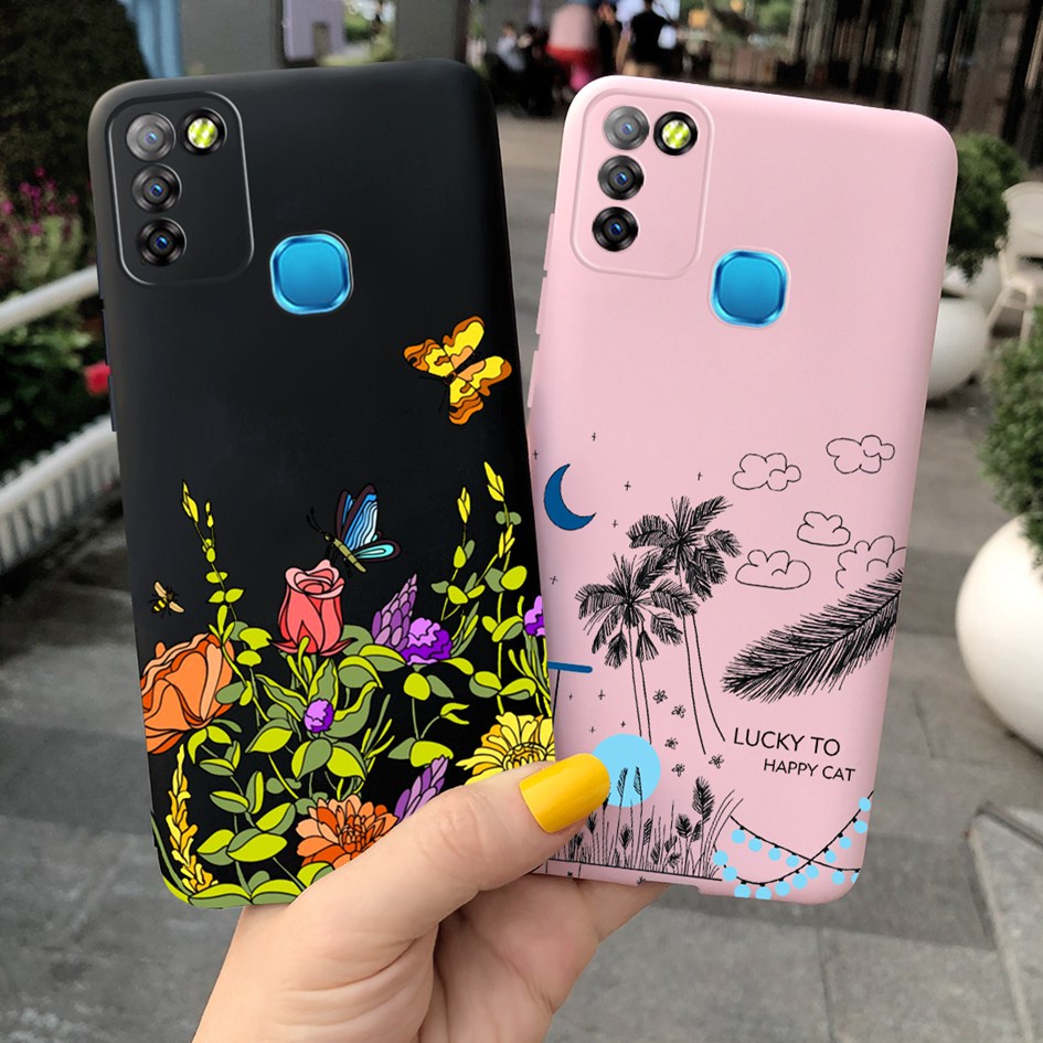 Infinix Smart 5 Case X657 X657C New Fashion Flower Candy Painted Phone ...