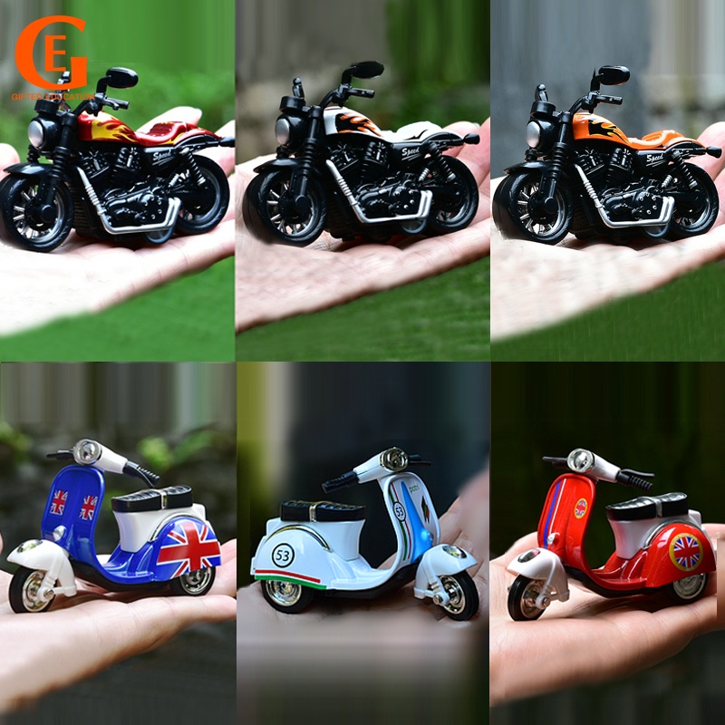 Harley Motorcycle Model Simulation Vespa Women Motorbike Toy Retro ...