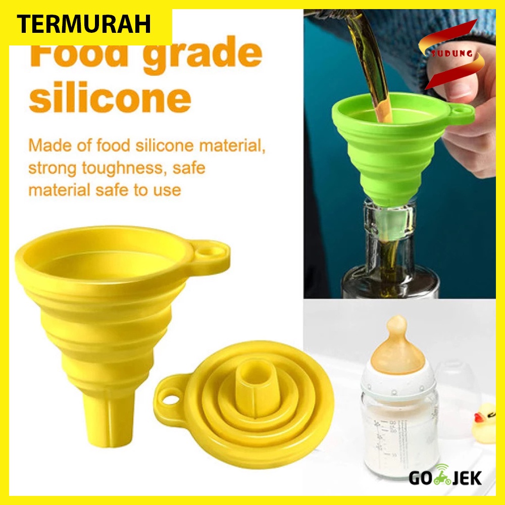 Silicone Funnel Oil Funnel Folding Water Funnel Flexible Portable ...