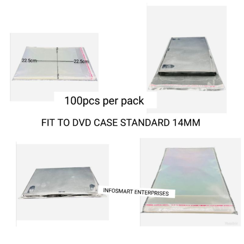 DVD CASE RESEALABLE PLASTIC COVER FOR DVD CASES 14MM | Shopee Philippines