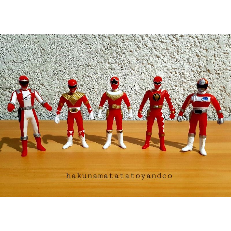 Bandai Super Sentai Red Rangers Set of 5 | Shopee Philippines