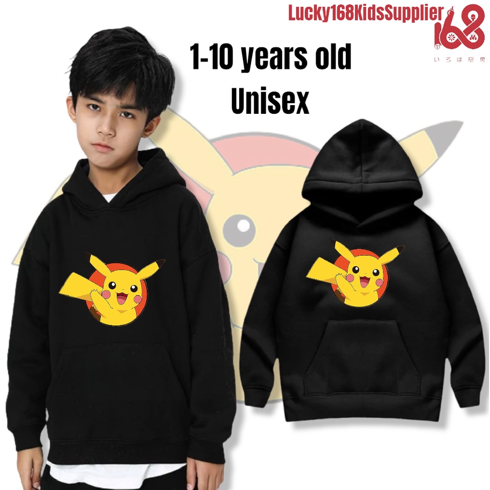 8COLORS PIKACHU HOODIE JACKET KIDS BOYS GIRLS 1-12 YEARS OLD SWEATER ...