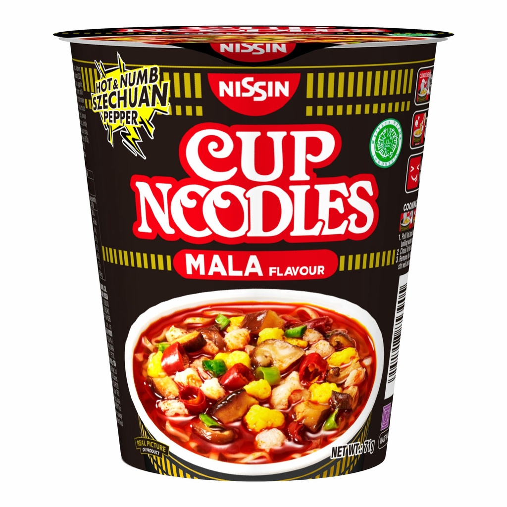 Nissin Cup Noodle Mala Flavour Instant Noodle [ Halal Certification ...