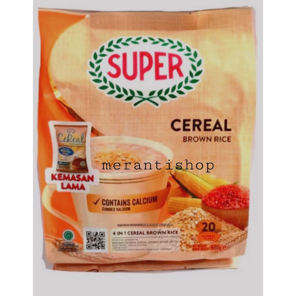 MERAH Super Cereal Instant Brown Rice 4in1 / Brown Rice Cereal 20 ...