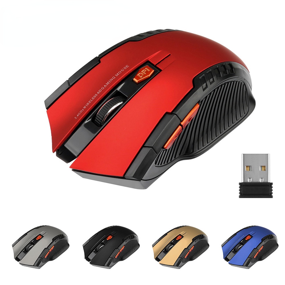 2.4GHz Wireless Mouse Optical Mice with USB Receiver Gamer 1600DPI 6 ...
