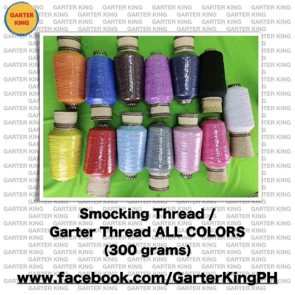 ELASTIC GARTER THREAD 300G (AROUND 1000 YARDS) TAGS SHIRRING SMOCKING ...