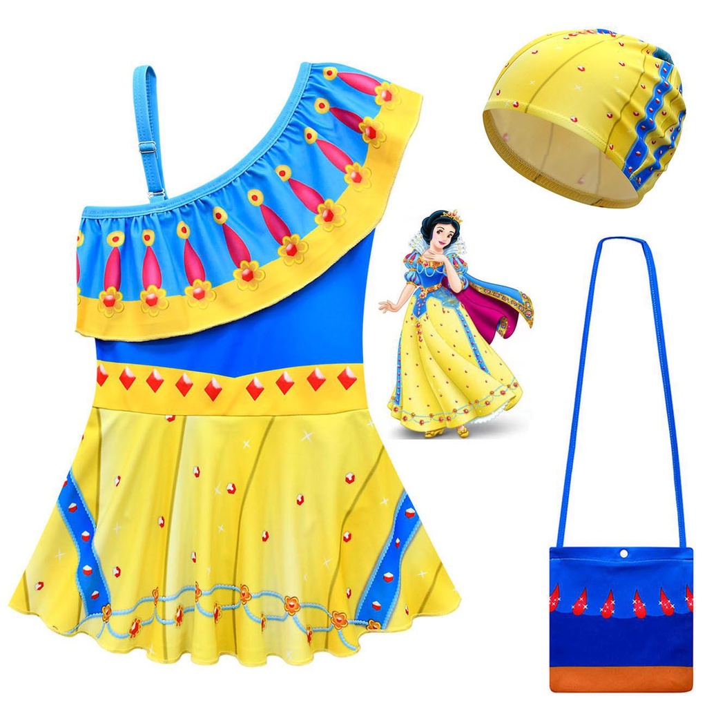 Princess Swimsuit Snow White Bathing Girls Bathing Suit Princess Pool ...