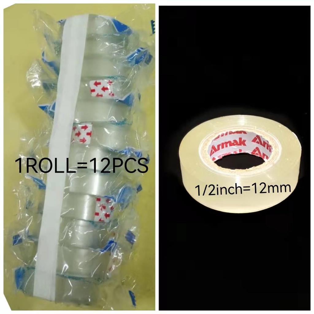 Armak Stationery tape 12mm / 18mm/ 24mm standard scotch tape clear ...