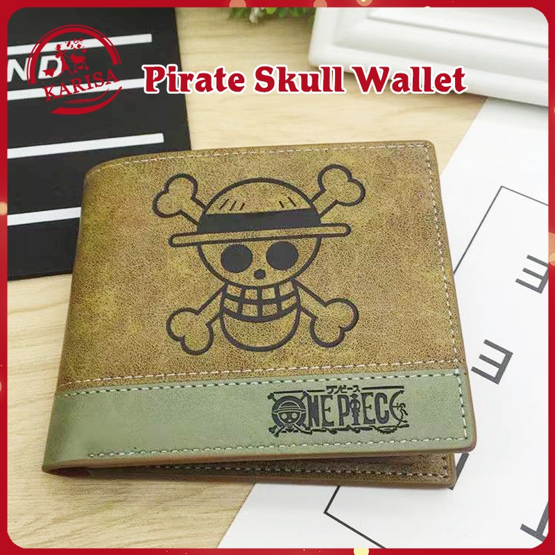 Japanese Anime Wallets Men Leather Bifold Wallet Short Wallet D Luffy ...