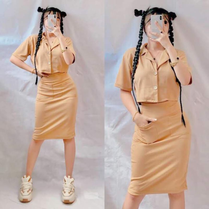 Polo Midi Skirt Coords | Shopee Philippines