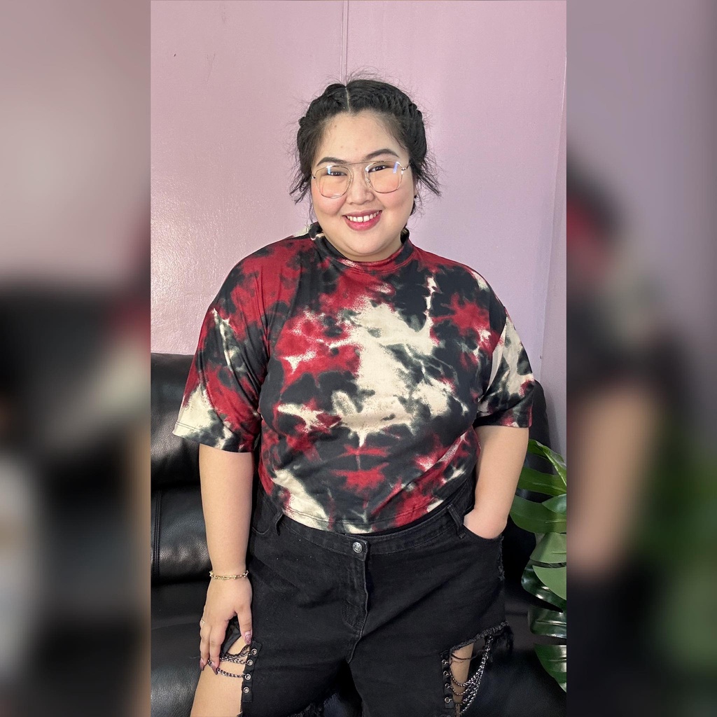 NICOLE PLUS SIZE BASIC CROP TOP round neck xl-4xl | Shopee Philippines