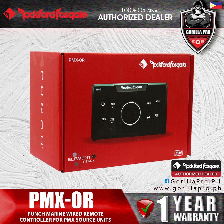 Rockford Fosgate PMX-0R Marine wired remote for PMX receivers yacht ...
