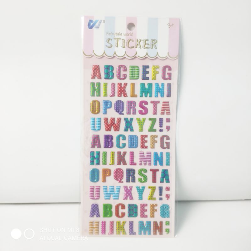 Fancy Colour Glitter Sticker Alphabet (1pcs) | Shopee Philippines