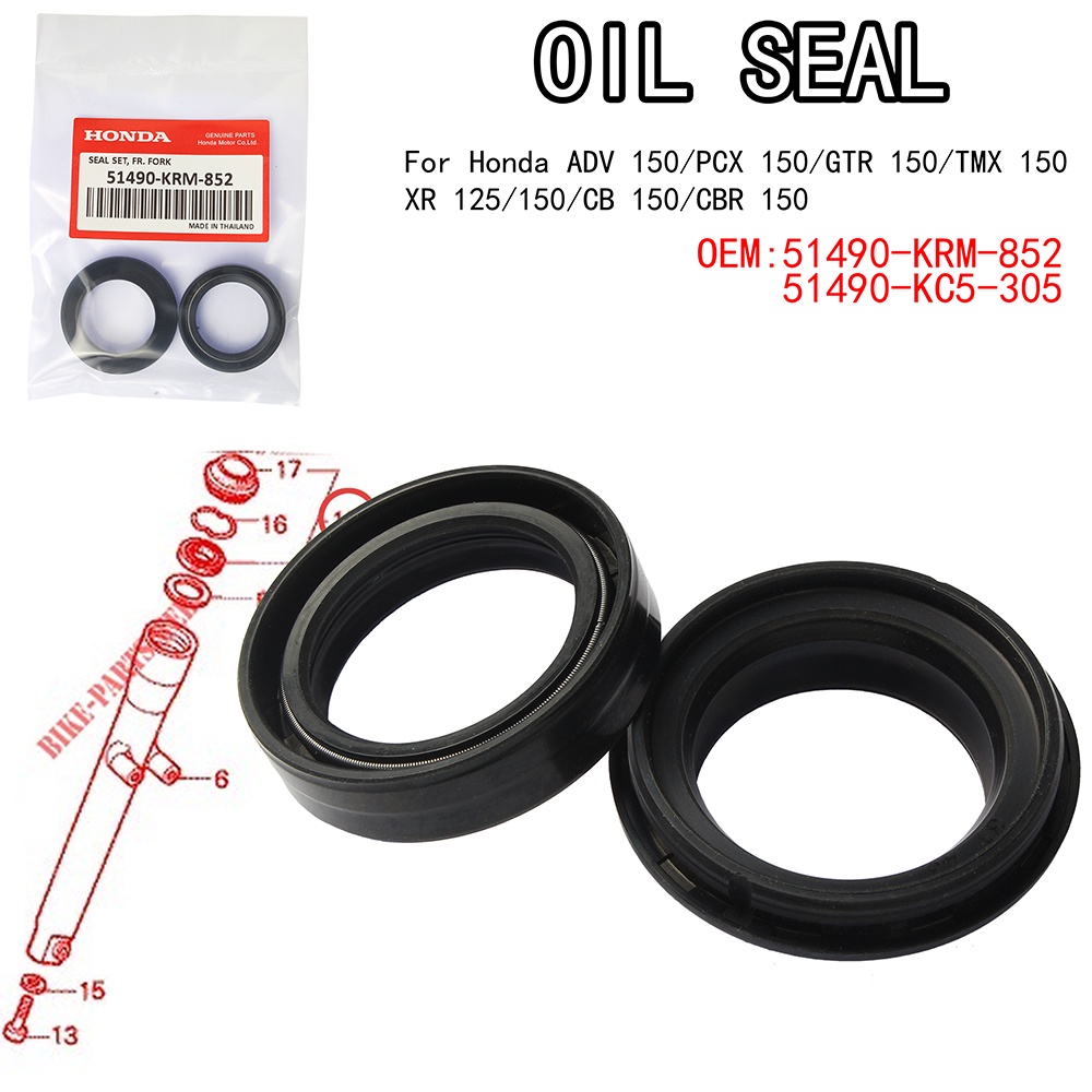 Honda Front Fork Oil Seal 51490-Krm-852 Xr125/150/Supremo150 Cbr150 Adv ...