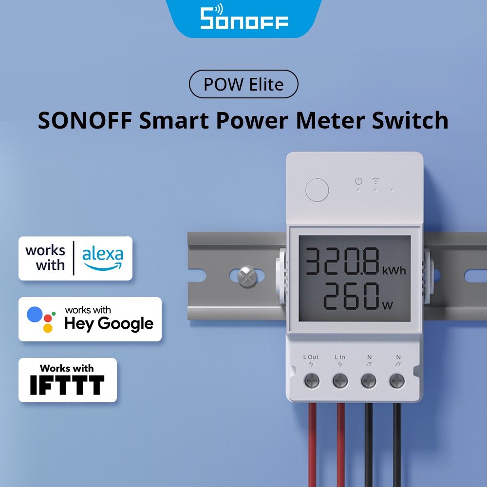 SONOFF POW Elite Smart Power Meter Switch 16A/20A Power Consumption ...