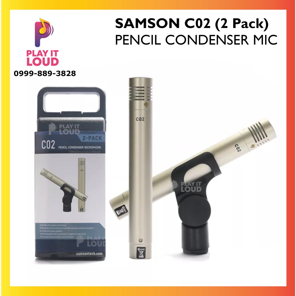 SAMSON C02 Pencil Condenser Microphone (2pack) | Shopee Philippines
