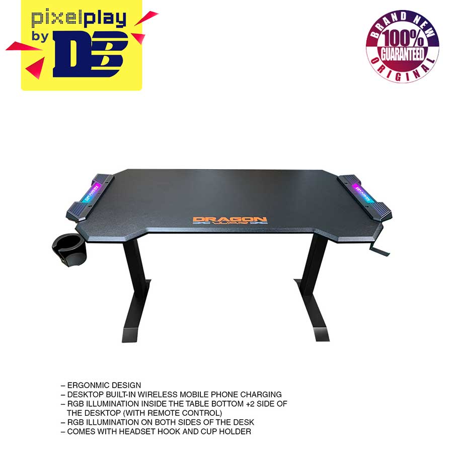 Dragonwar GT-010 RGB Gaming Table Black (GT-010V2-BK) | Shopee Philippines