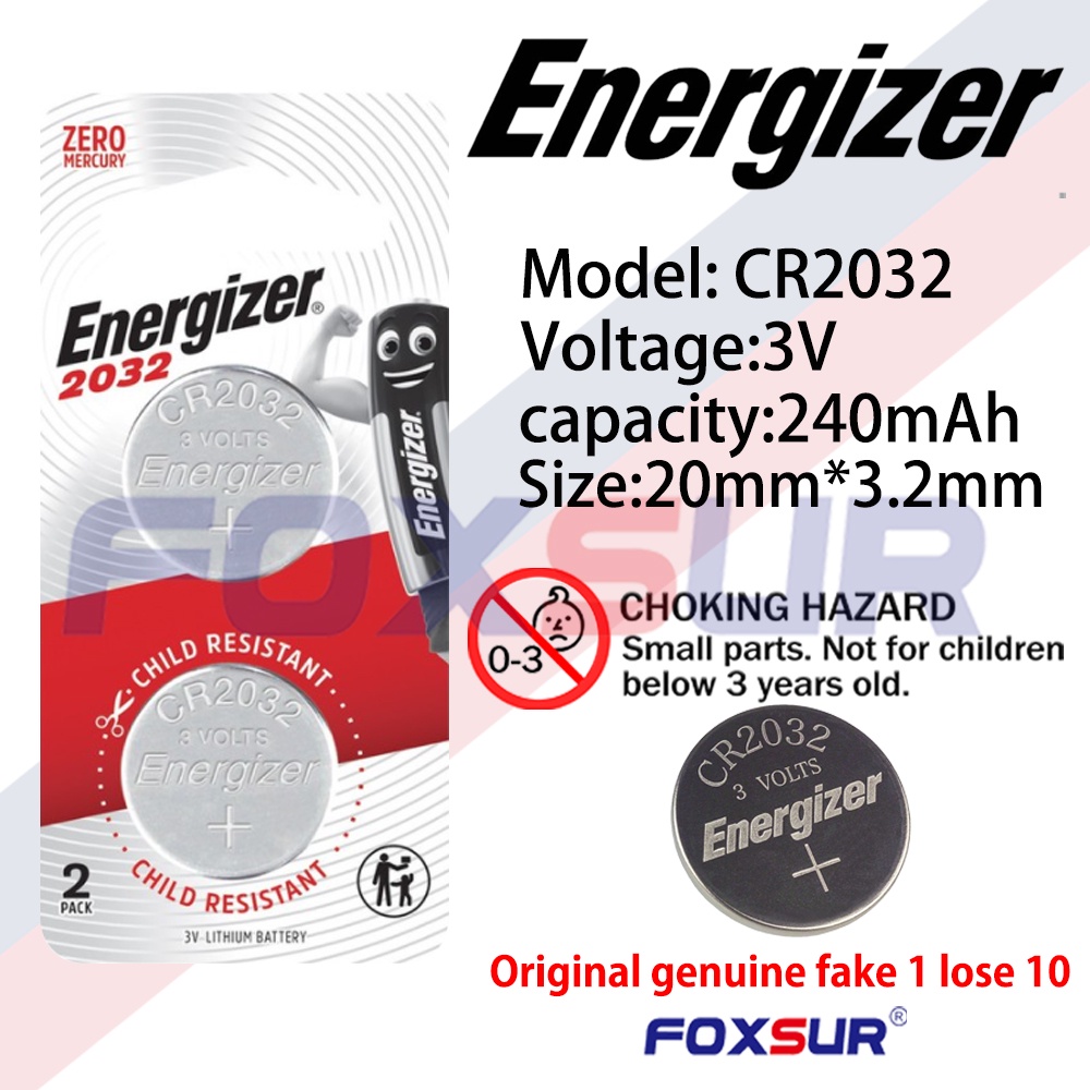 Energizer CR2032 (2 pcs) CR 2032 Battery CMOS PC Desktop Laptop ...
