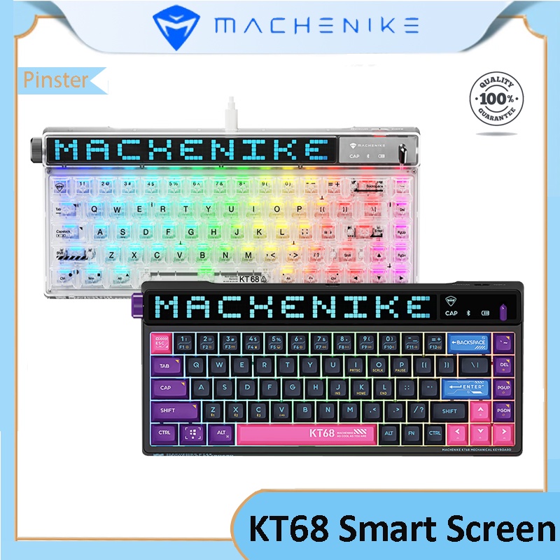 【Available in stock】MACHENIKE KT68 Smart Screen Mechanical Keyboard ...