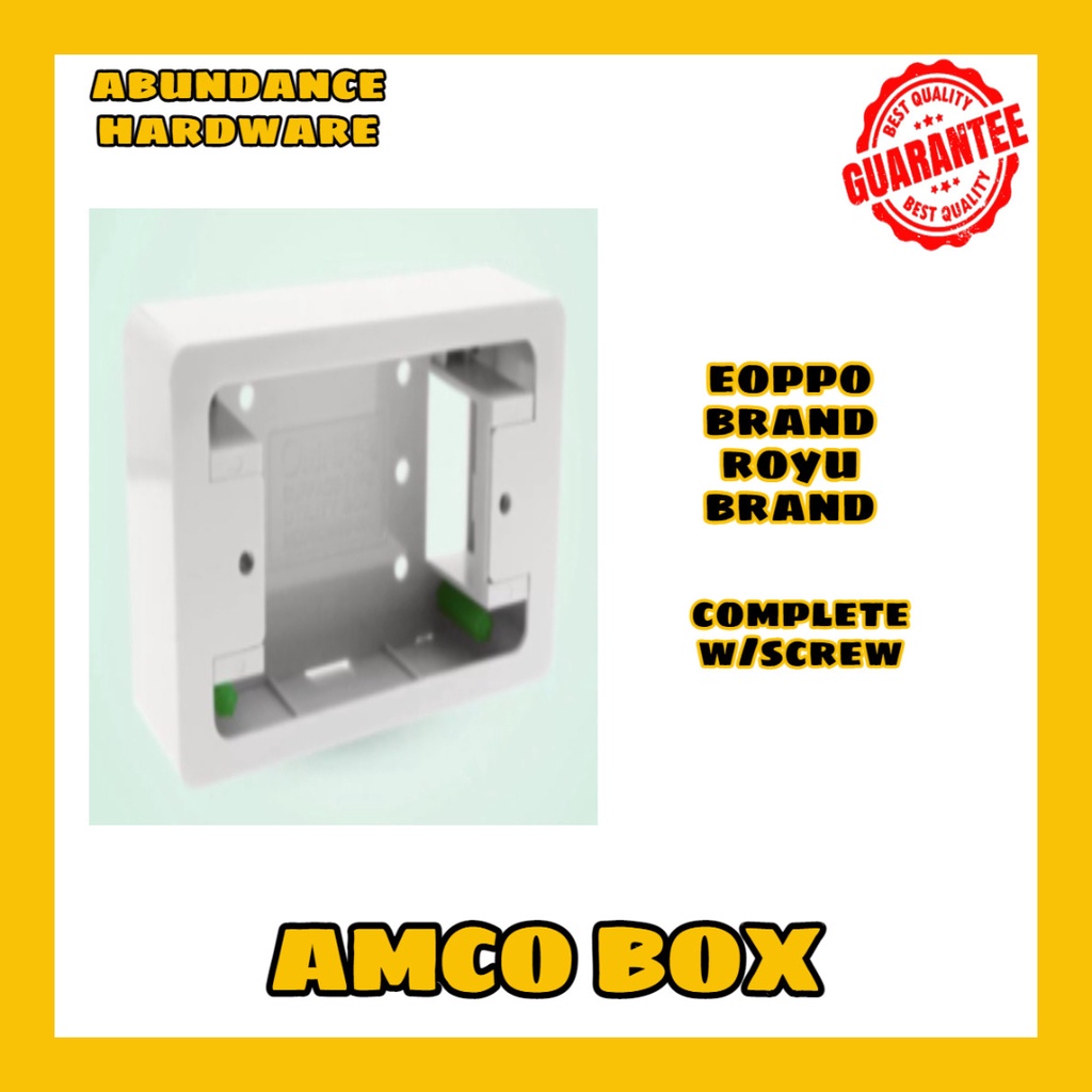 UTILITY BOX SURFACE TYPE ROYU & EOPPO Brand(AMCO BOX) | Shopee Philippines