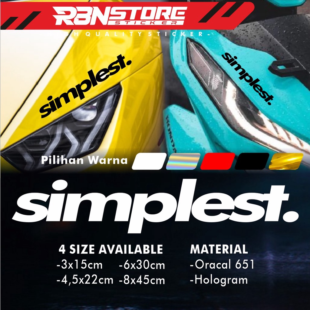 Simplest Stickers. For Motorcycles And Cars CUTTING STICKER SOLID Color ...